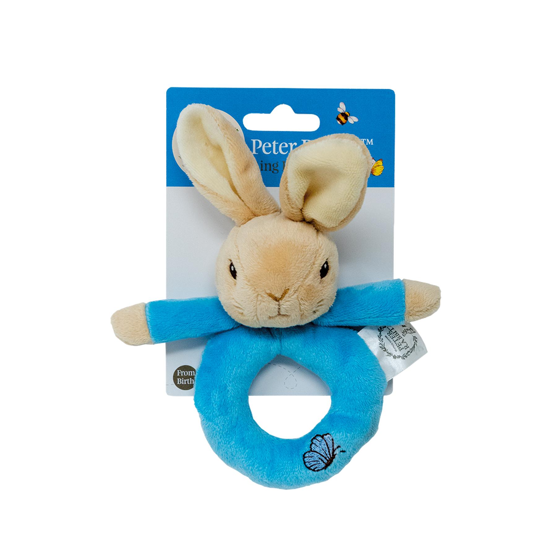 Peter Rabbit & Flopsy Bunny Plush Ring Rattles | Rainbow Designs
